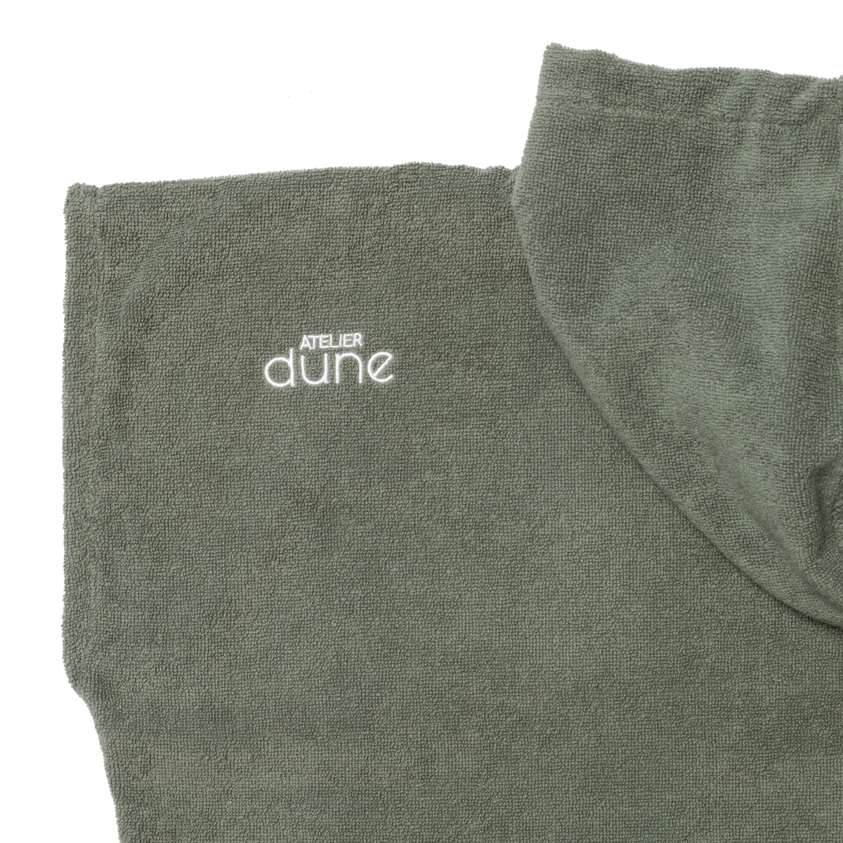 Poncho Coton Bio 9 ans et Plus... Sauge - en pré-commande – Atelier Dune